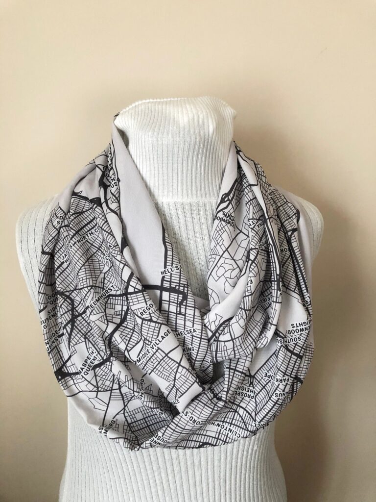 Iconic New York City Map Scarf – Stylish NYC Gift for Urban Explorers ...